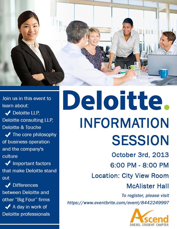 Drexel University - Event Details View - Deloitte Information Session